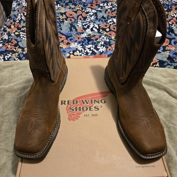 Red Wing Shoes | Shoes | Redwing Brown Work Boots Mens 2d | Poshmark
